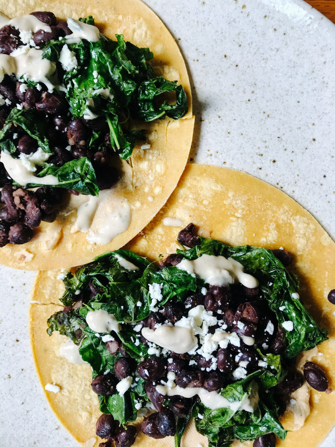 Chipotle Black Bean and Kale Tacos - Sip & Scone